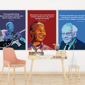 Educational Inspiring Quotes, Famous People Series, Wall Art, Classroom ...