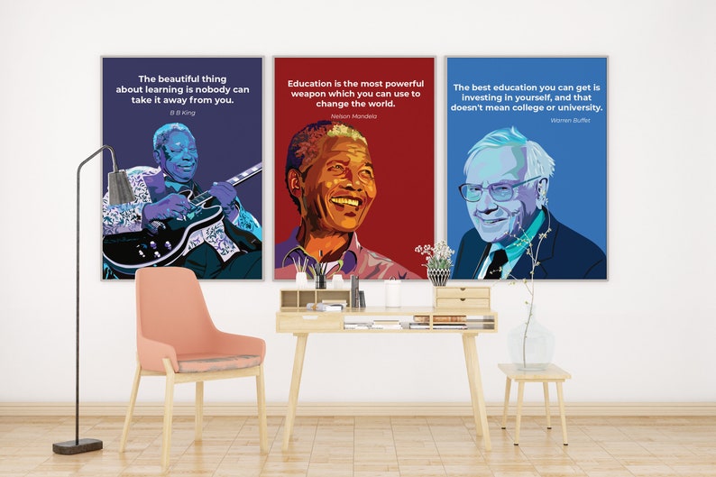 Educational Inspiring Quotes, Famous People Series, Wall Art, Classroom ...