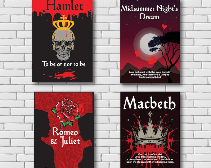 High School Secondary English Classroom Decor; Shakespeare Plays ...