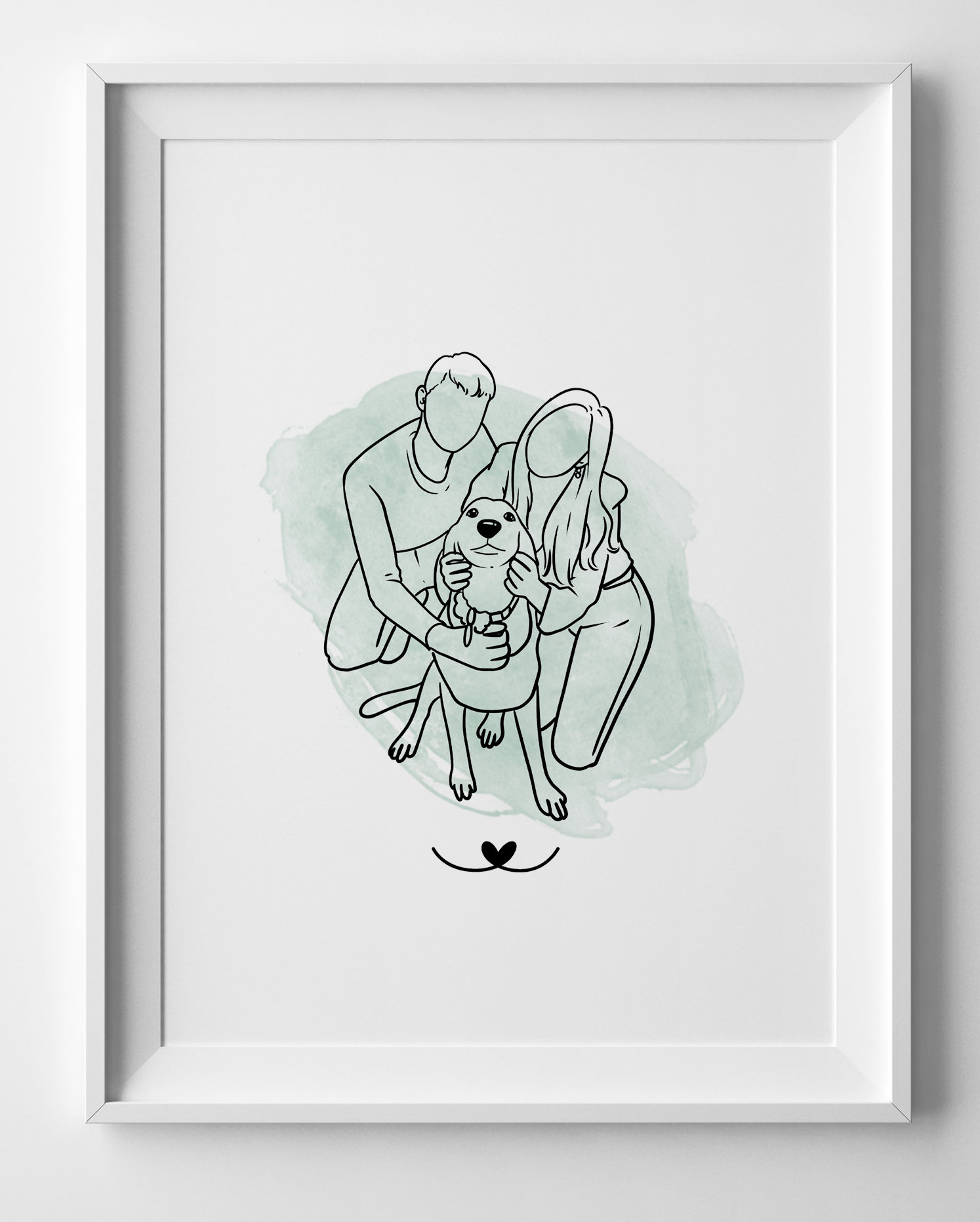 Personalised Dog Line Drawing |digital Line Drawing From Pet Photo ...