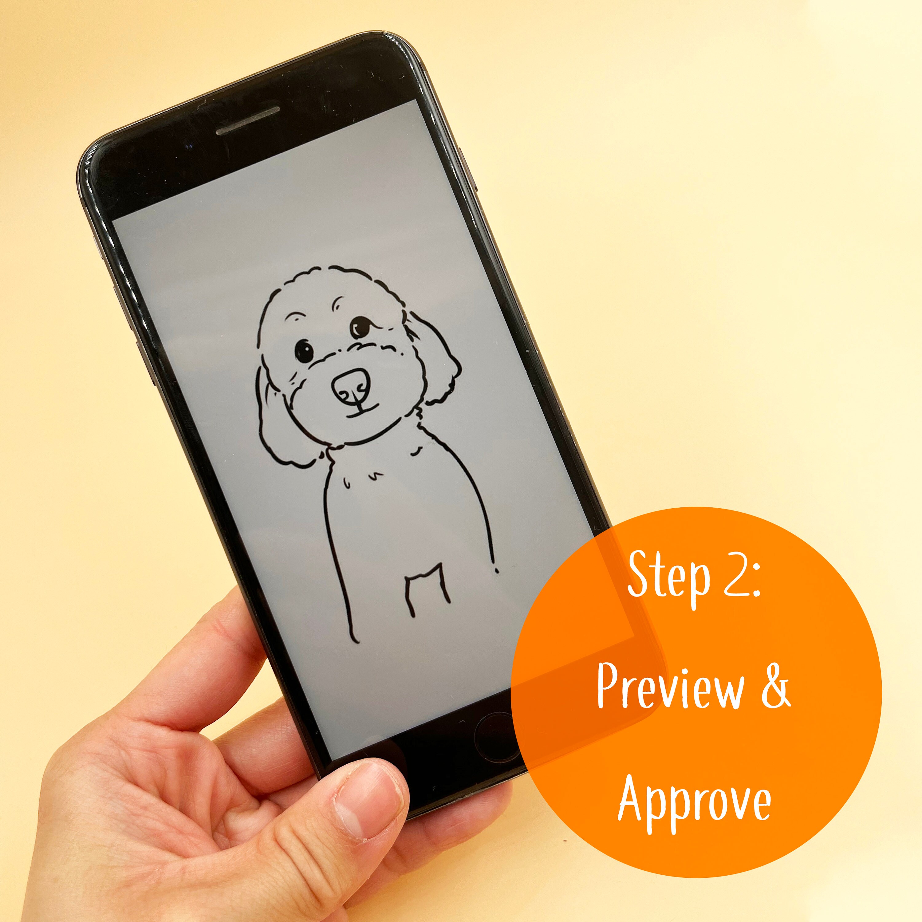 Custom Dog Illustration Iphoto Case, Personalised Pup iPhone Case ...