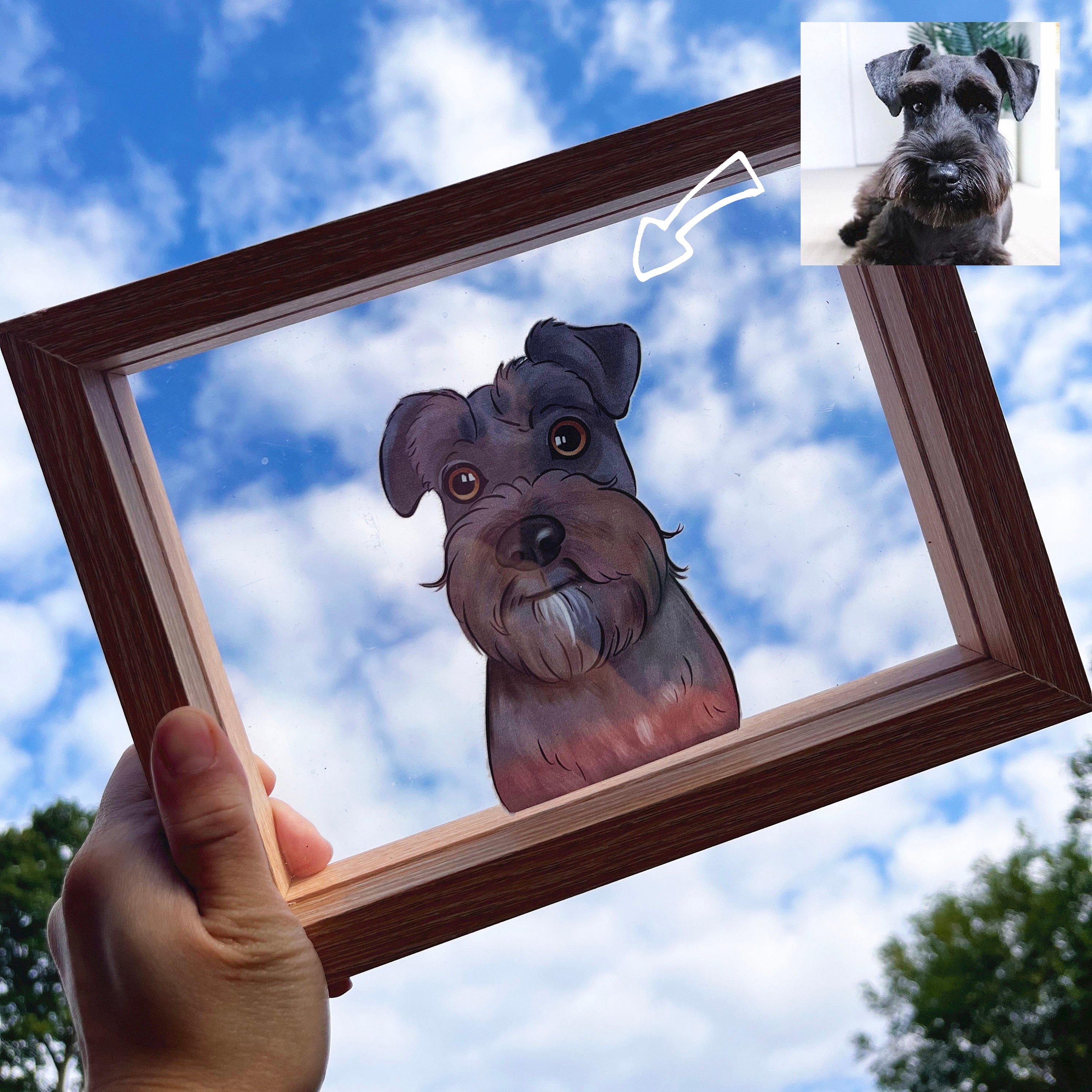 Custom Dog Cartoon Drawing| Custom Pet Portrait | Personalised Pet ...