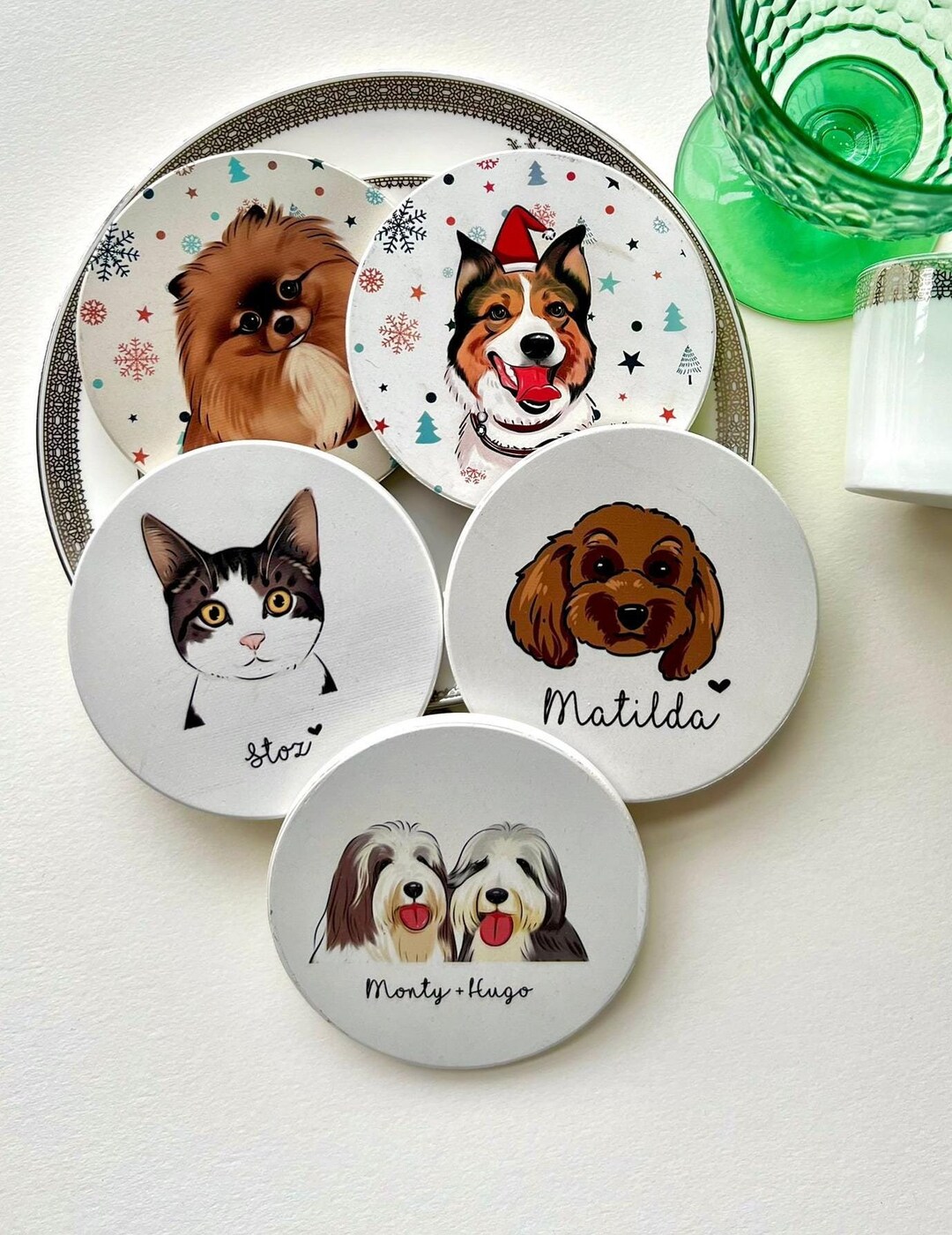Custom Round Coasters / Personalised Round Coasters With Your Favourite ...