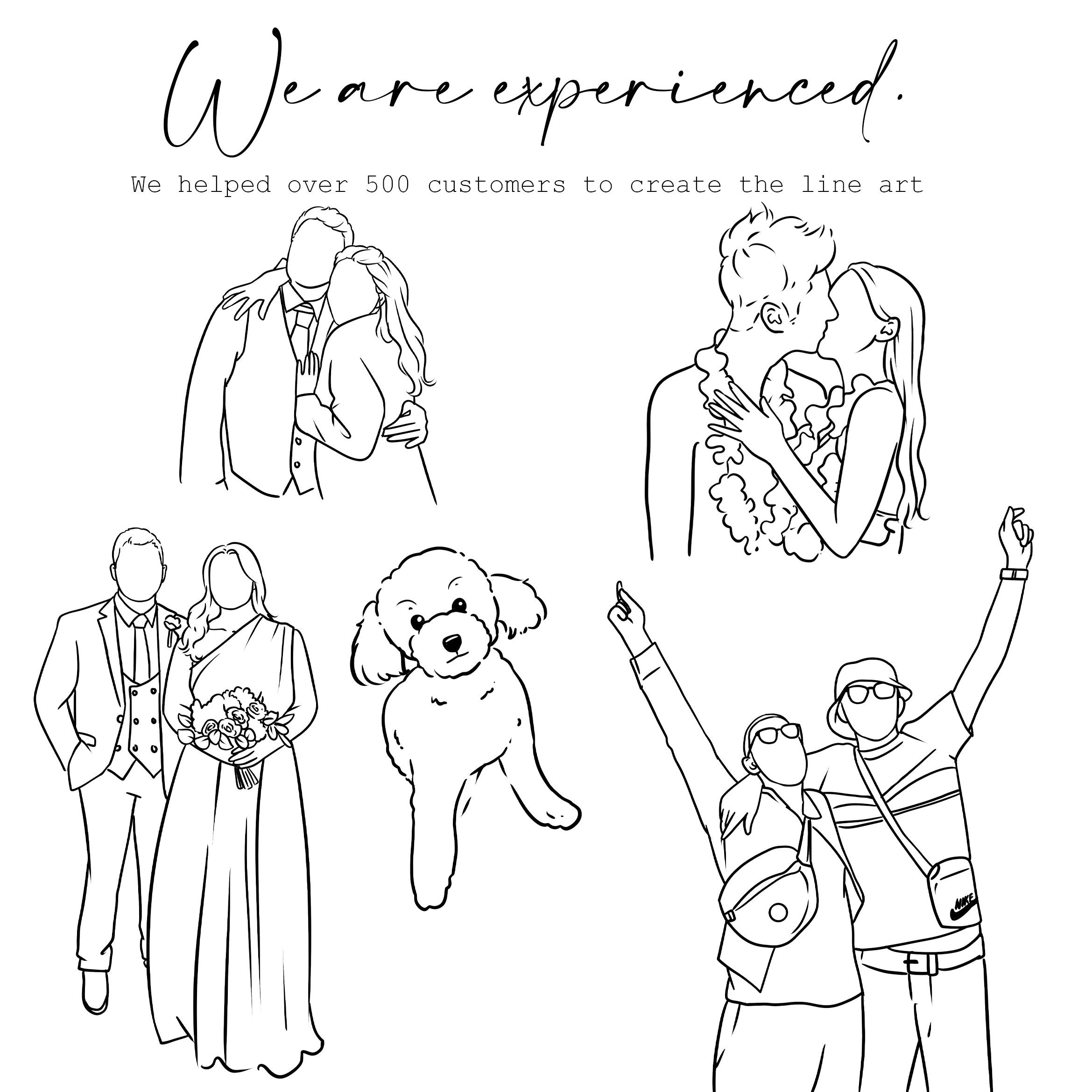 Personalised Dog Line Drawing |digital Line Drawing From Pet Photo ...