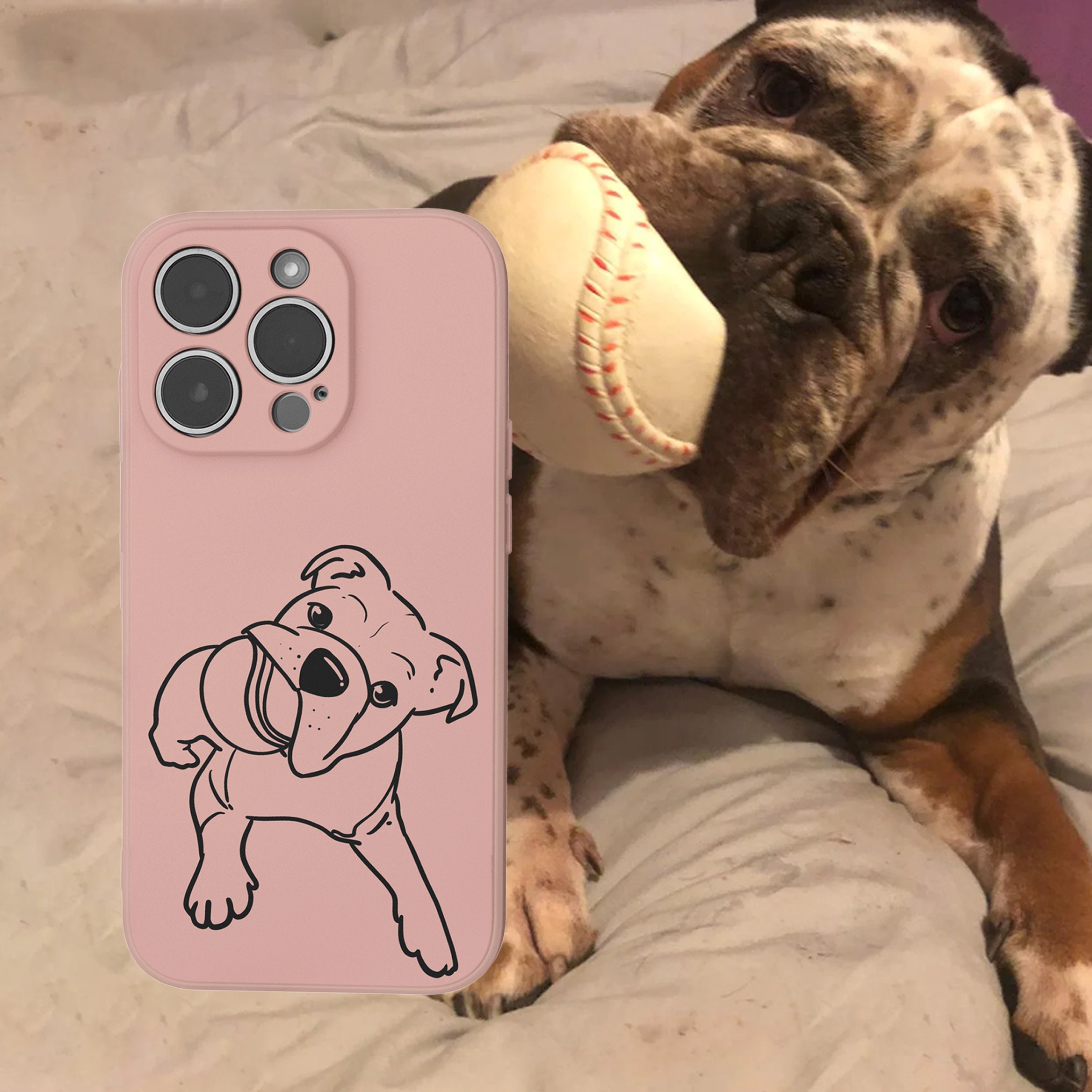 Custom Dog Illustration Iphoto Case, Personalised Pup iPhone Case ...