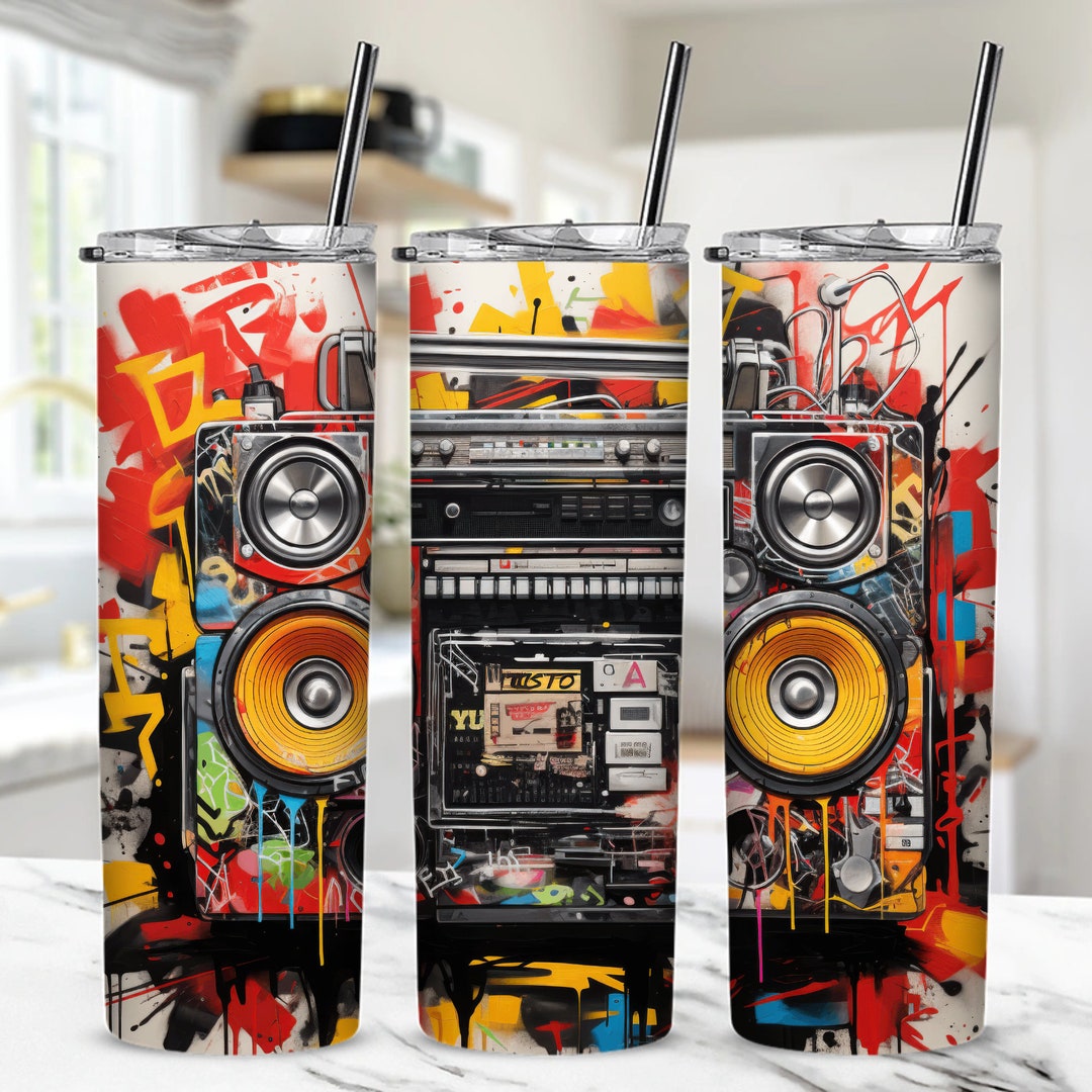 Vintage Hip Hop Ghettoblaster Sublimation, Graffiti Paint Sublimation ...