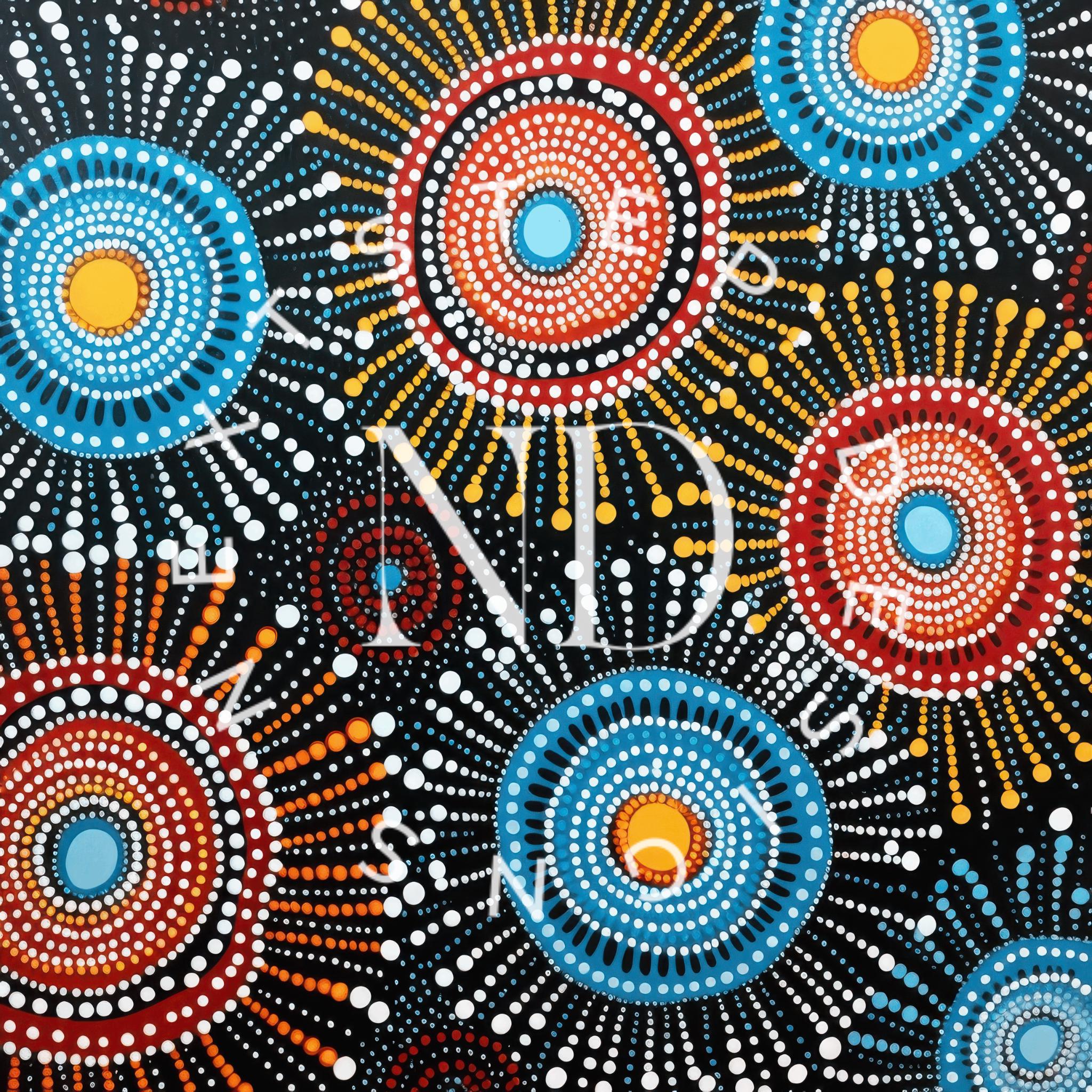 Australian Style Aboriginal Dot Painting Art, Australian Sublimation ...