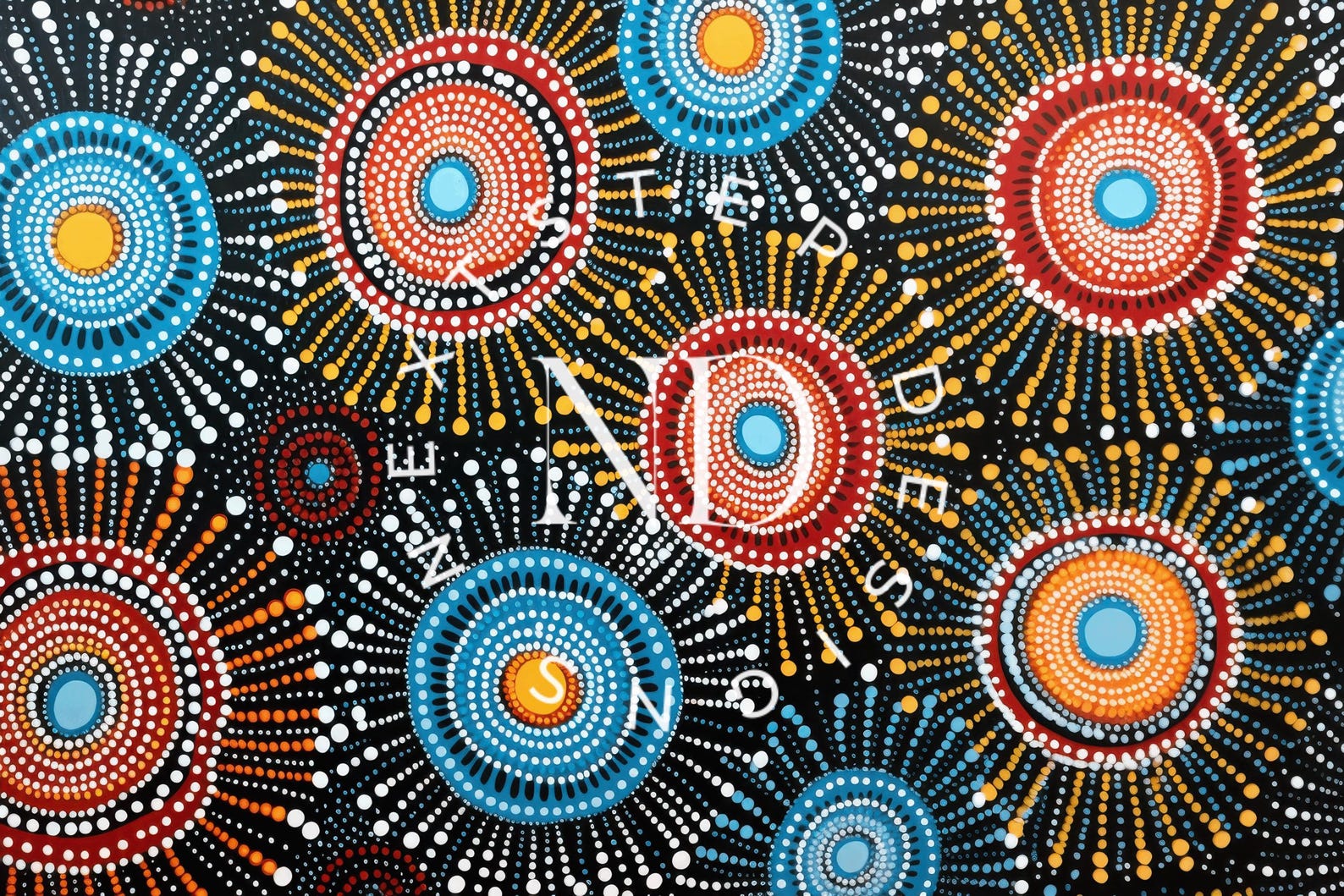 Australian Style Aboriginal Dot Painting Art, Australian Sublimation ...