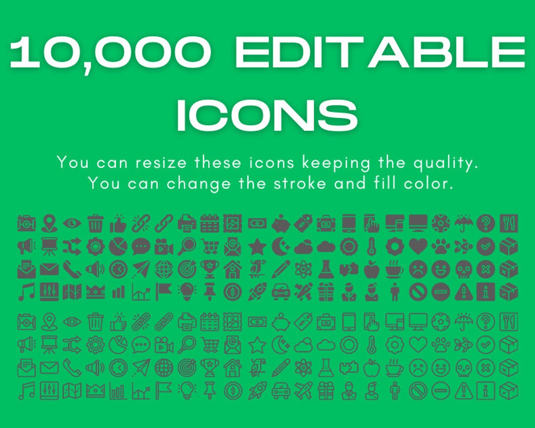 Editable Premium Mega Business Icon Pack, Power Point Icons Vector ...