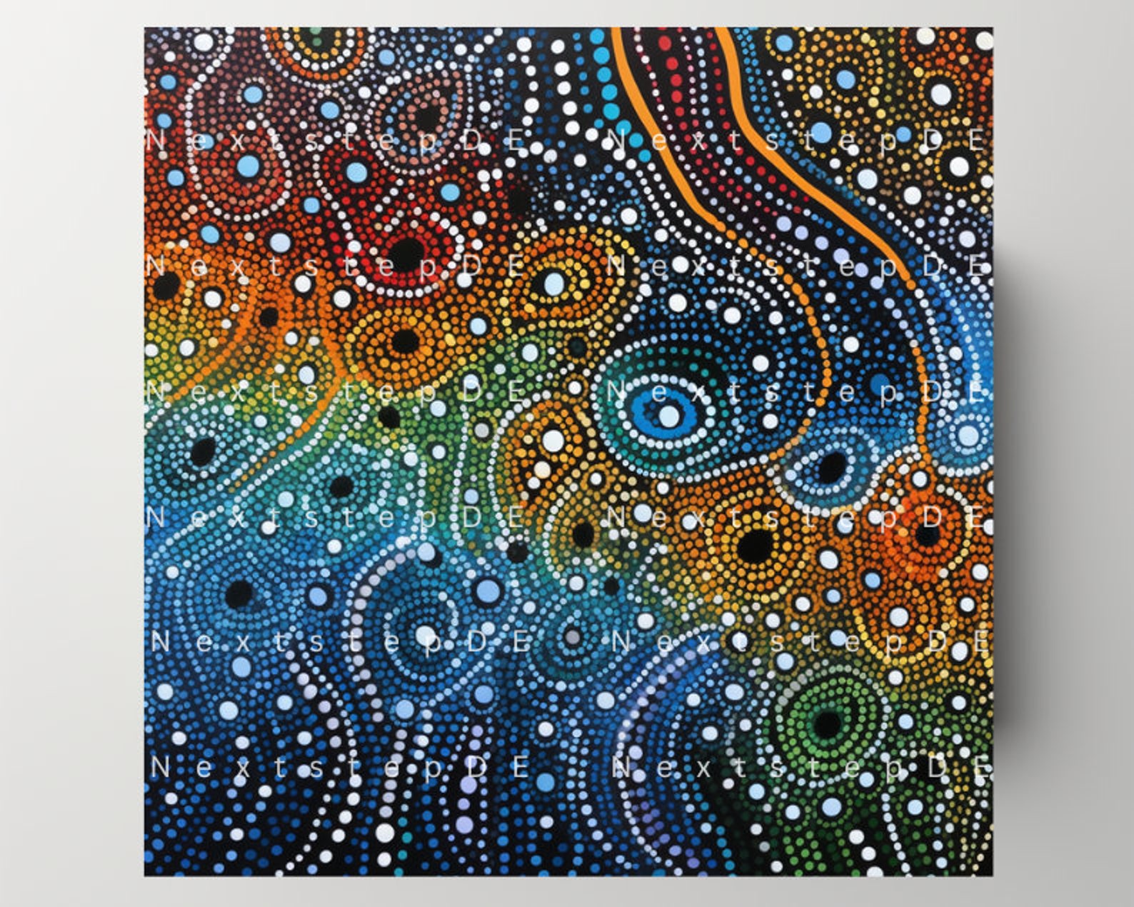 Australian Style Aboriginal Dot Painting Png, Abstract Aboriginal Art ...