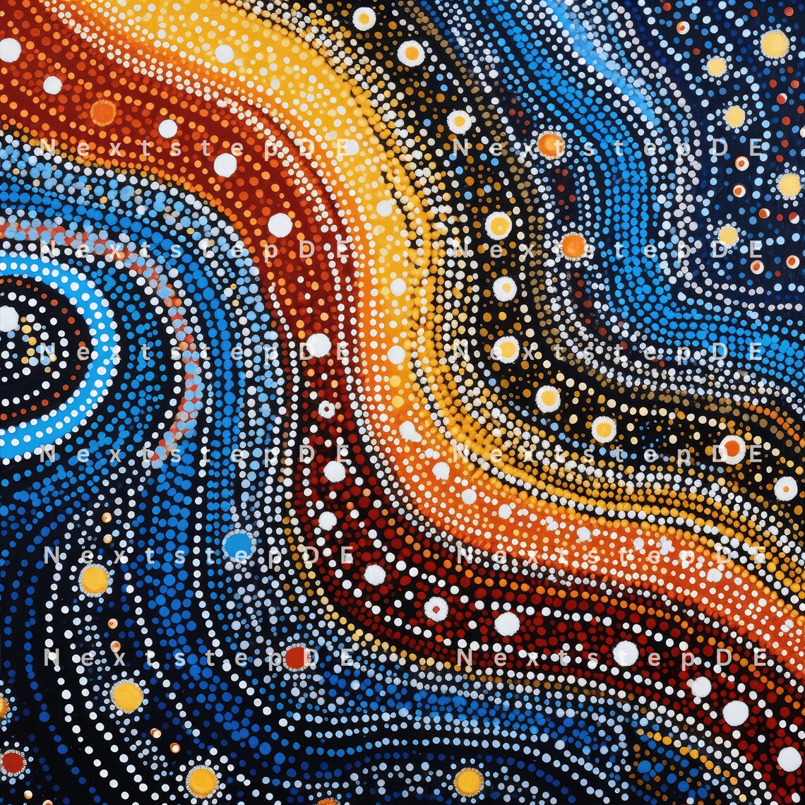 Australian Aboriginal Dot Painting png, Abstract Aboriginal png ...
