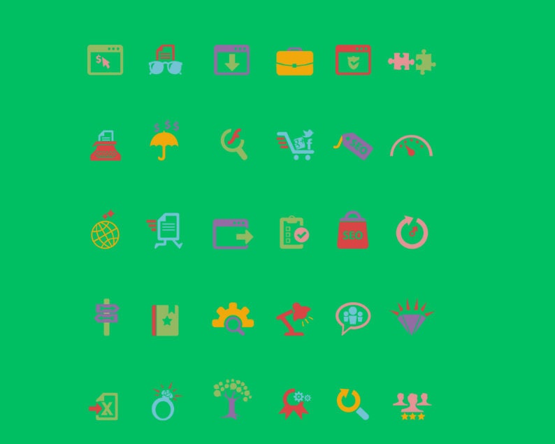 Editable Premium Mega Business Icon Pack, Power Point Icons Vector ...