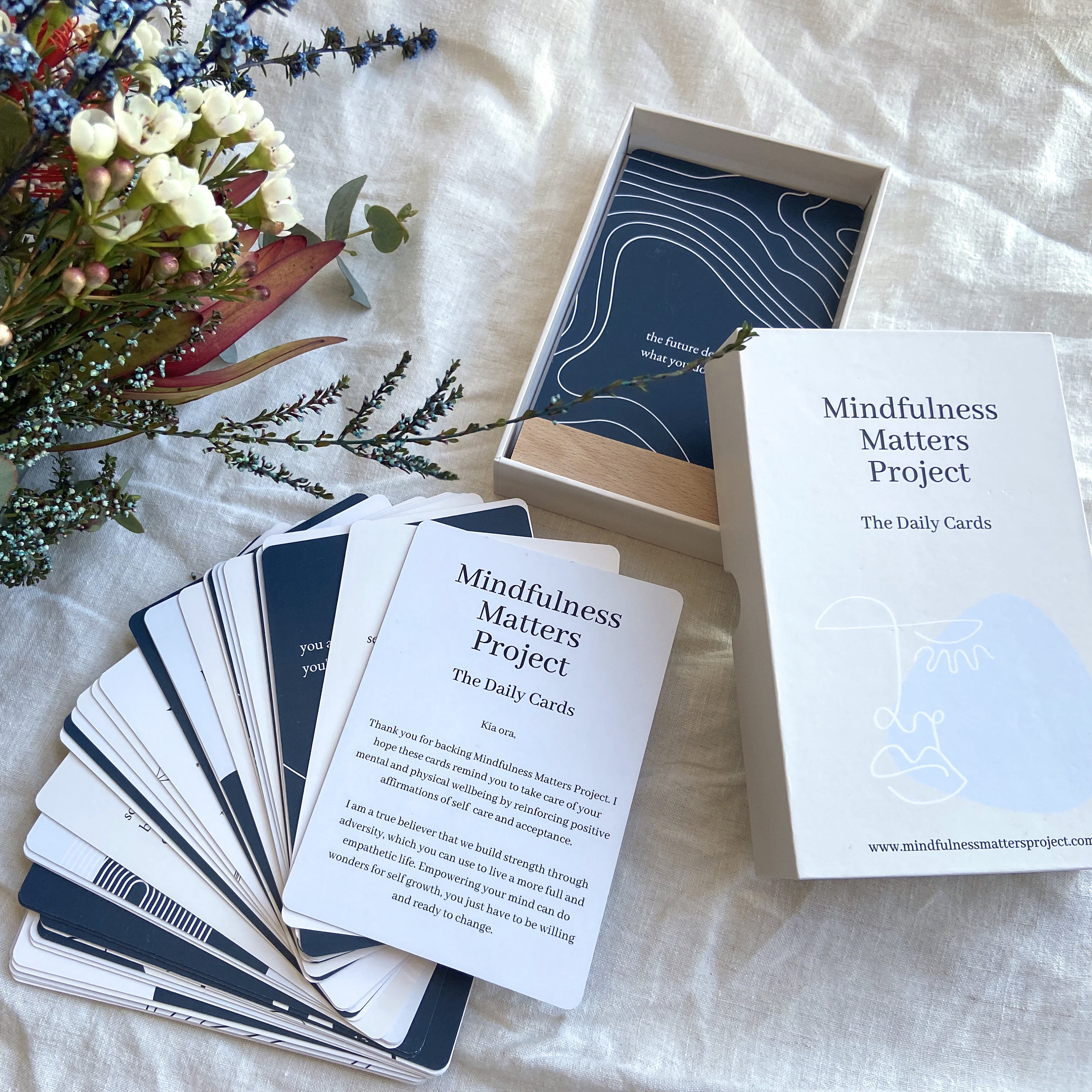 52 Daily Mindfulness Cards + Holder | Affirmation Card Deck | Self Care ...