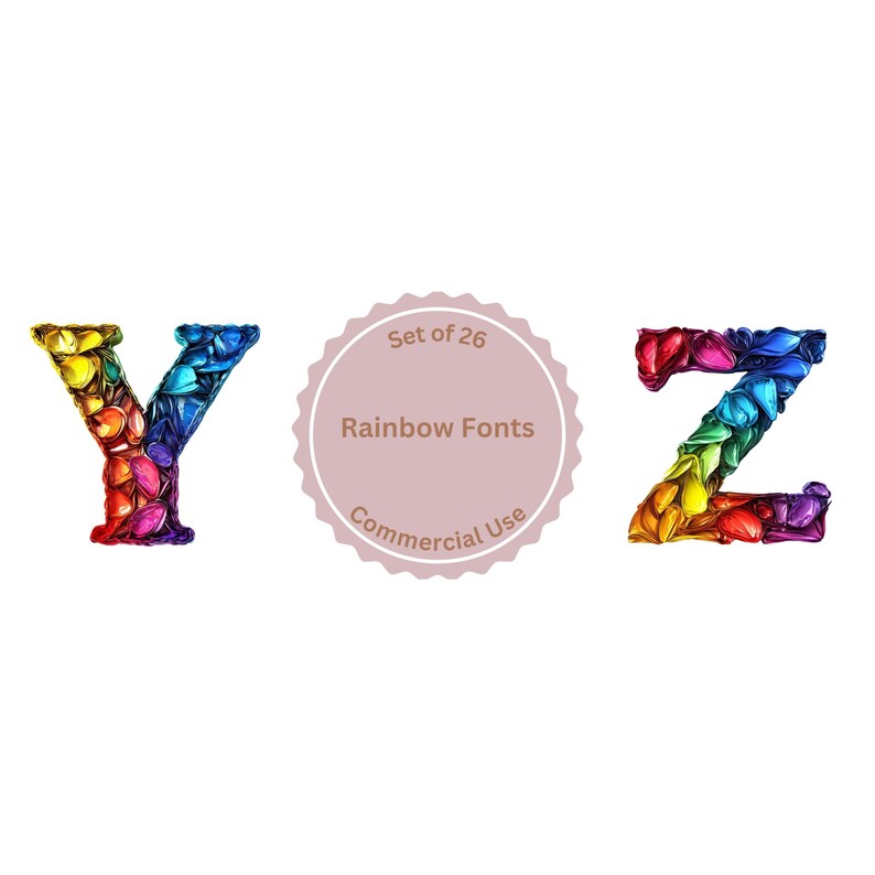 Rainbow Alphabet Clipart Bundle, Rainbow Alphabet Letters, Rainbow ...