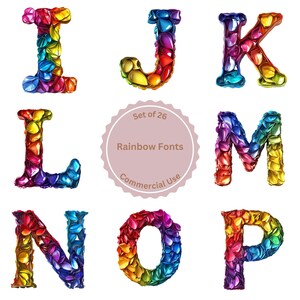 Rainbow Alphabet Clipart Bundle, Rainbow Alphabet Letters, Rainbow ...