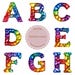 Rainbow Alphabet Clipart Bundle, Rainbow Alphabet Letters, Rainbow ...