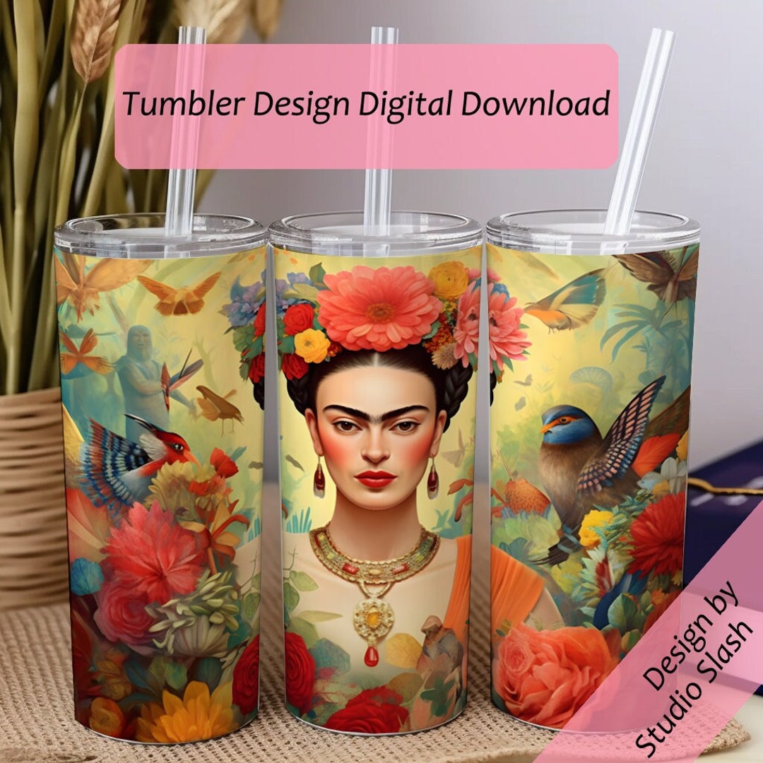 Mexican Boho Frida Style20oz Sublimation Tumbler Designs, 9.2 X 8.3 ...