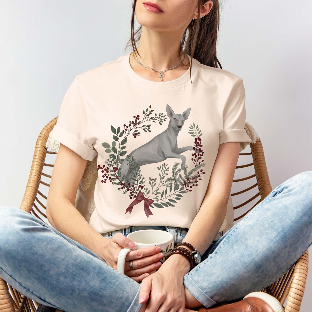 Xoloitzcuintli Christmas Tshirt Winter Xolo Dog Graphic Tee, Whimsical ...
