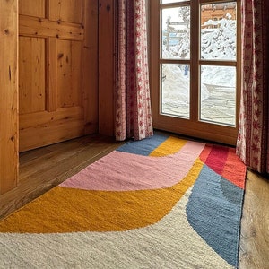 Kilim Rug cataract 80x130 Cm, Contemporary & Handmade From Sheep Wool ...