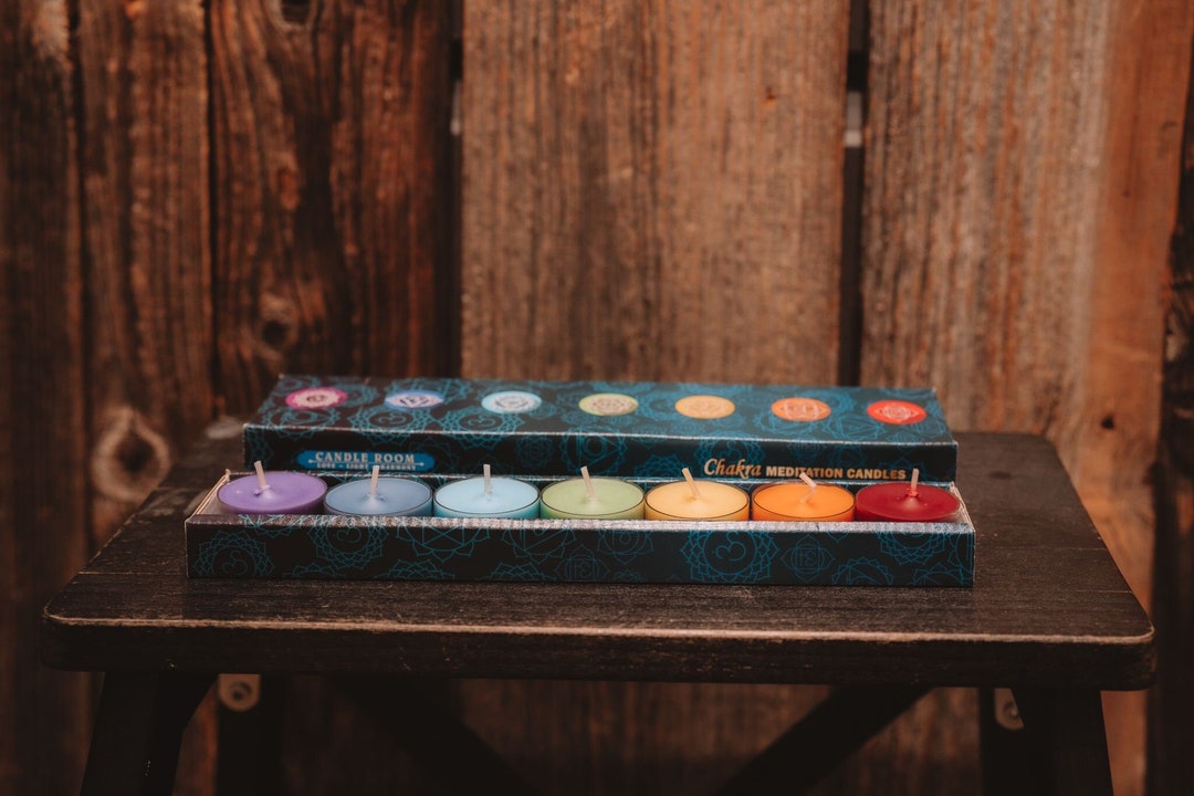 Chakra Tea Candle Set / Set of 7 Chakras for Meditation / Positive ...