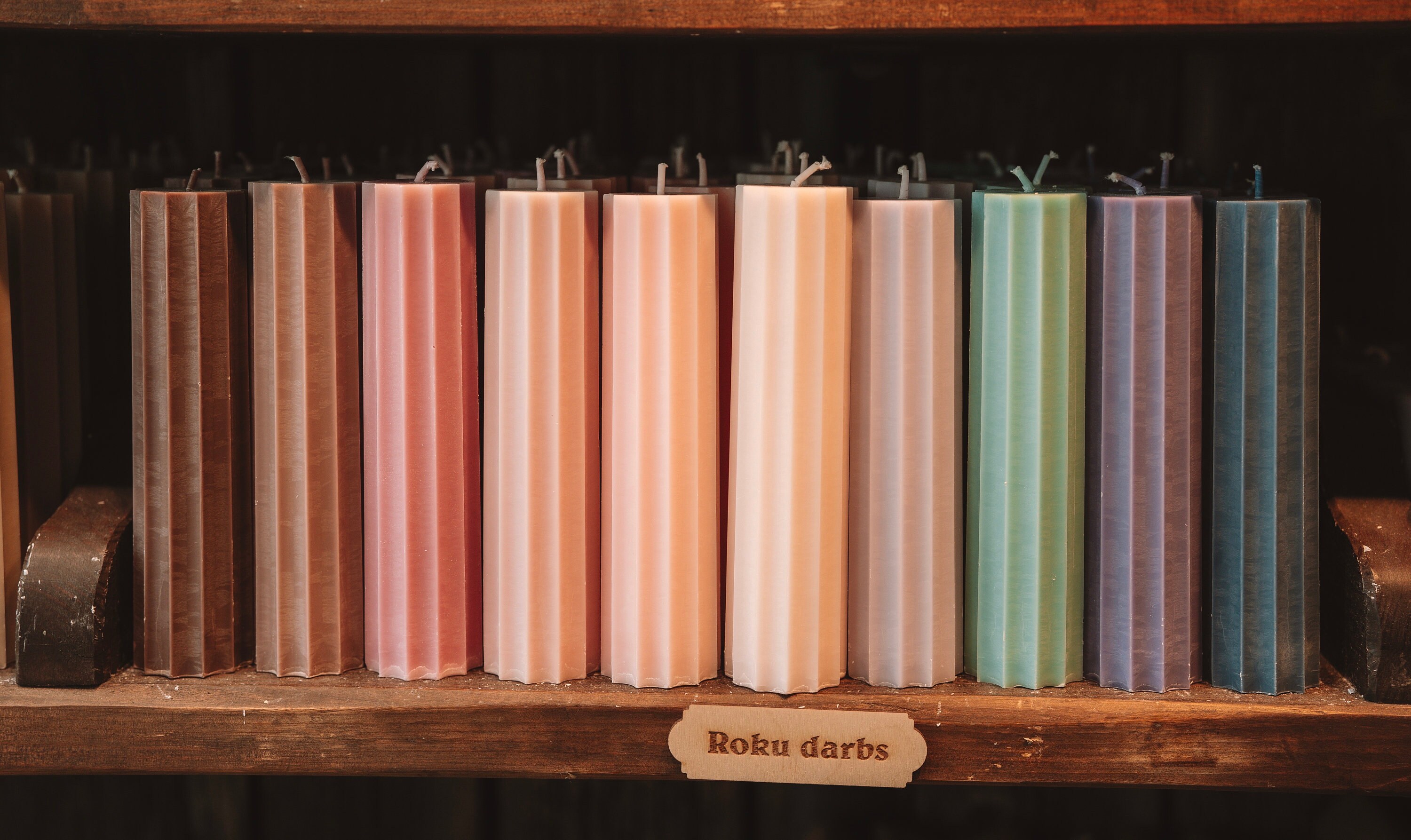 Natural Eco Material Candle “ribed Pink”/home Decaration/gift/handmade ...