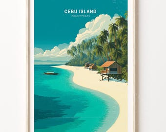 Cebu Island Travel Print - Philippines, Cebu Island Poster, Philippines ...