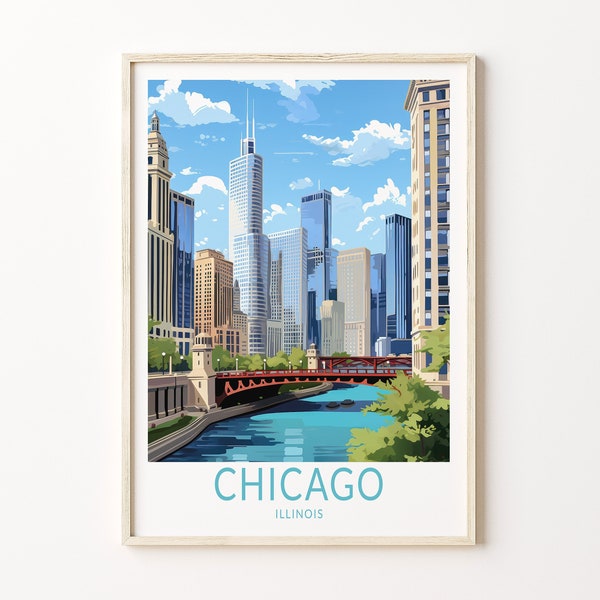 Chicago Poster - Etsy