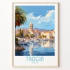 Trogir Map Print, Trogir Travel Map, Trogir Wall Decor Art, Trogir ...