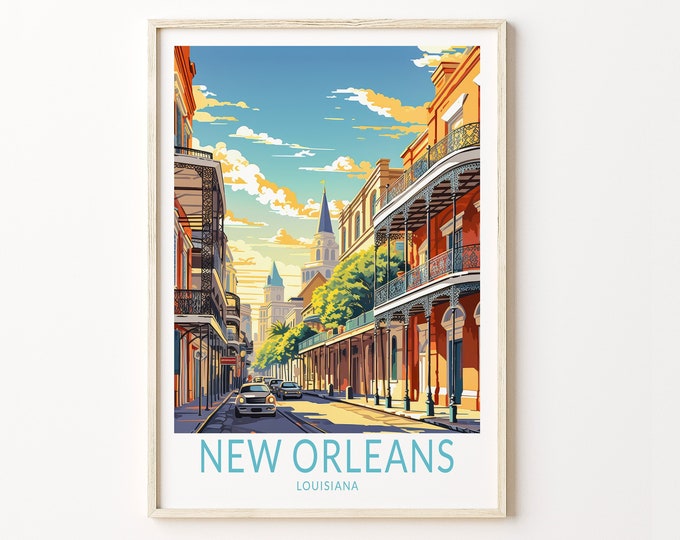 New Orleans Travel Poster, New Orleans Poster Print, New Orleans Custom ...