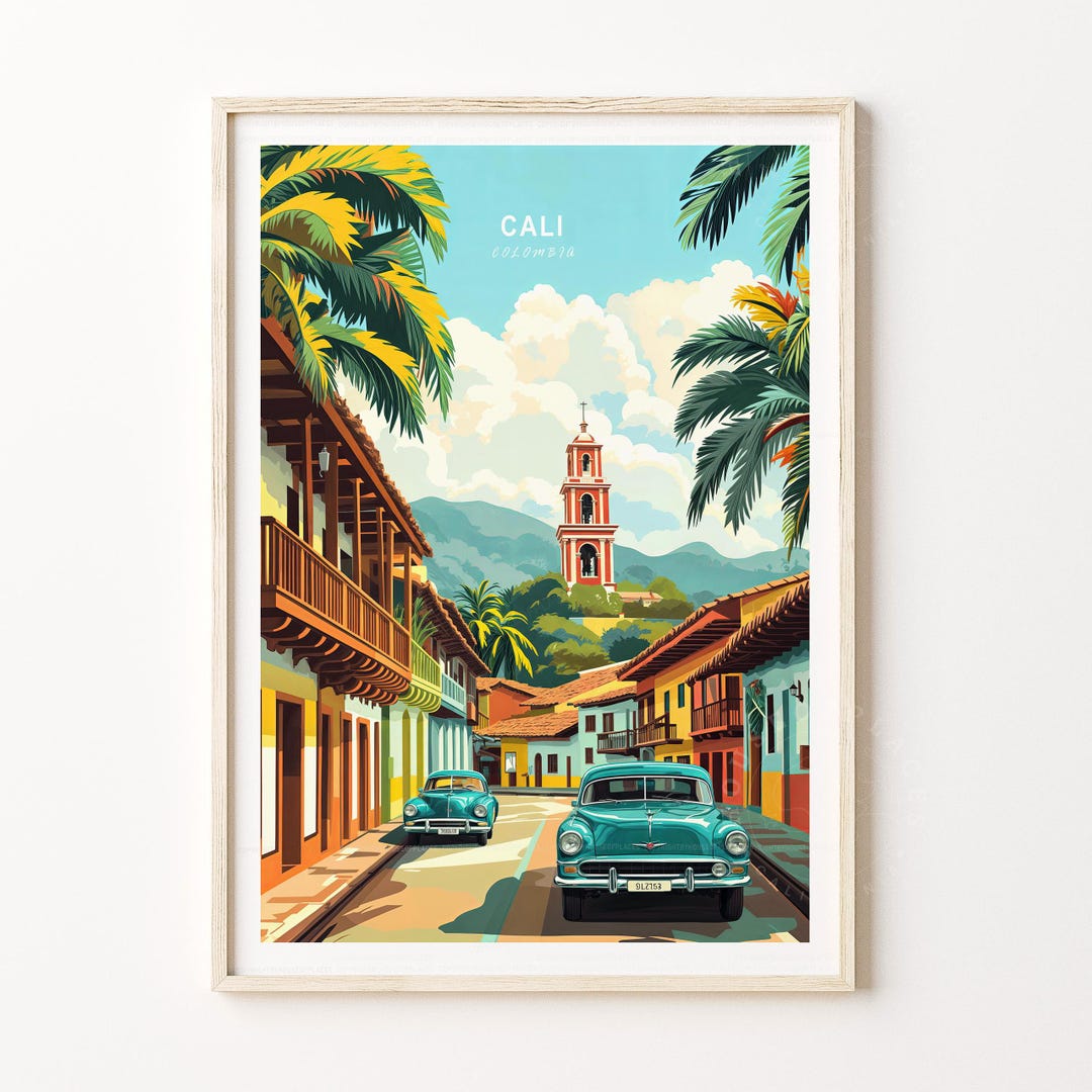 Cali Colombia Travel Poster, Cali Travel Print, Colombia Wall Art Print ...