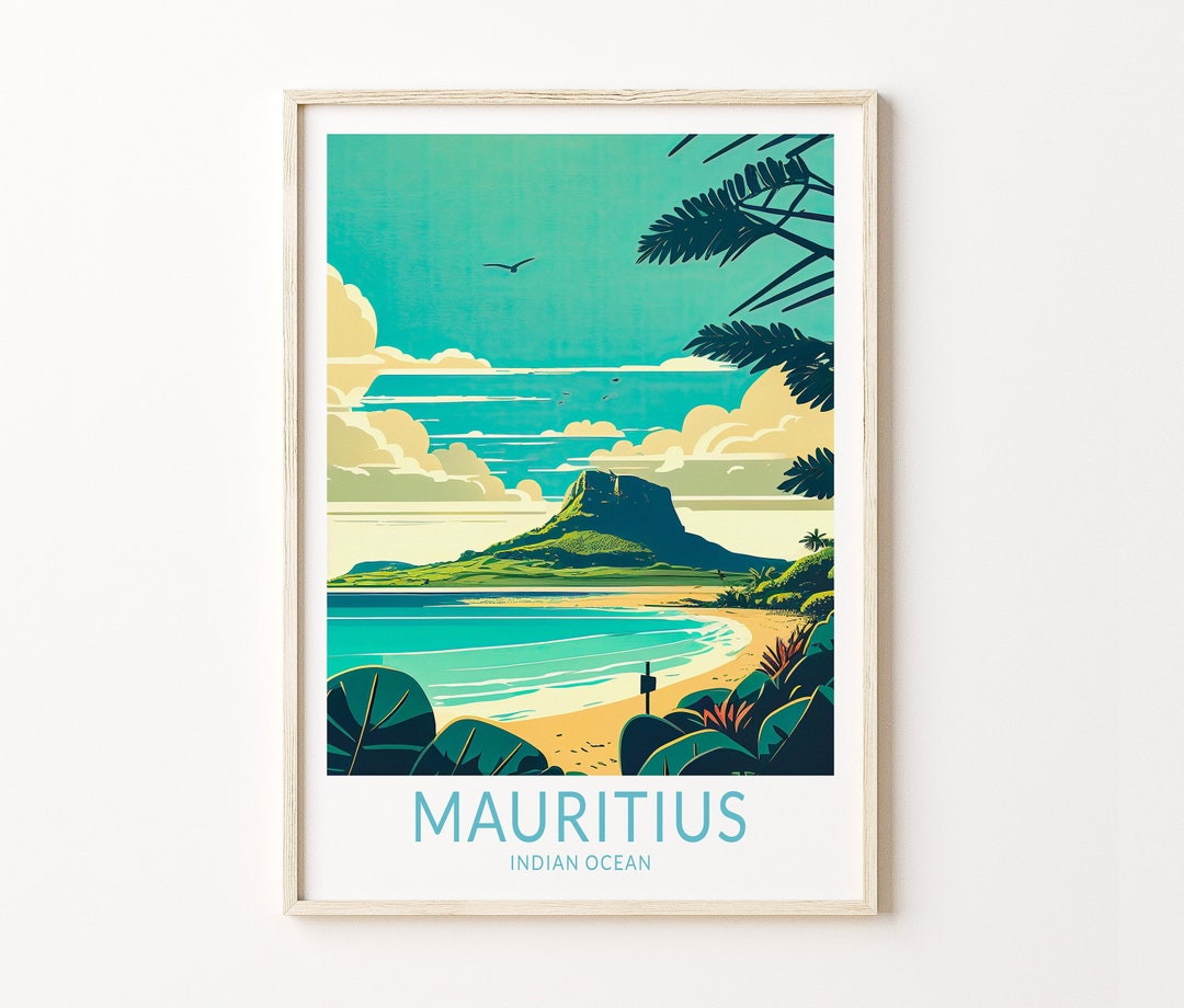 Mauritius Travel Poster Wall Art, Mauritius Poster, Mauritius Indian ...