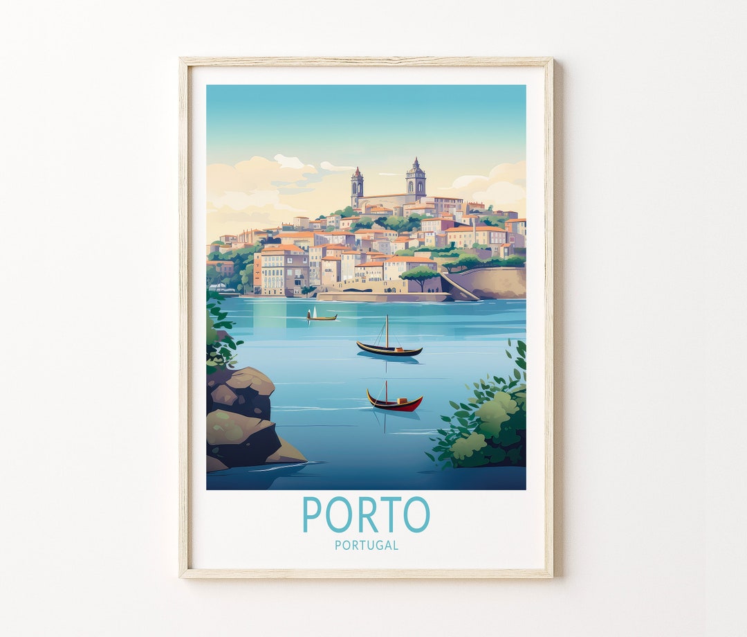 Porto Portugal Travel Poster, Porto Portugal Poster, Porto Portugal ...