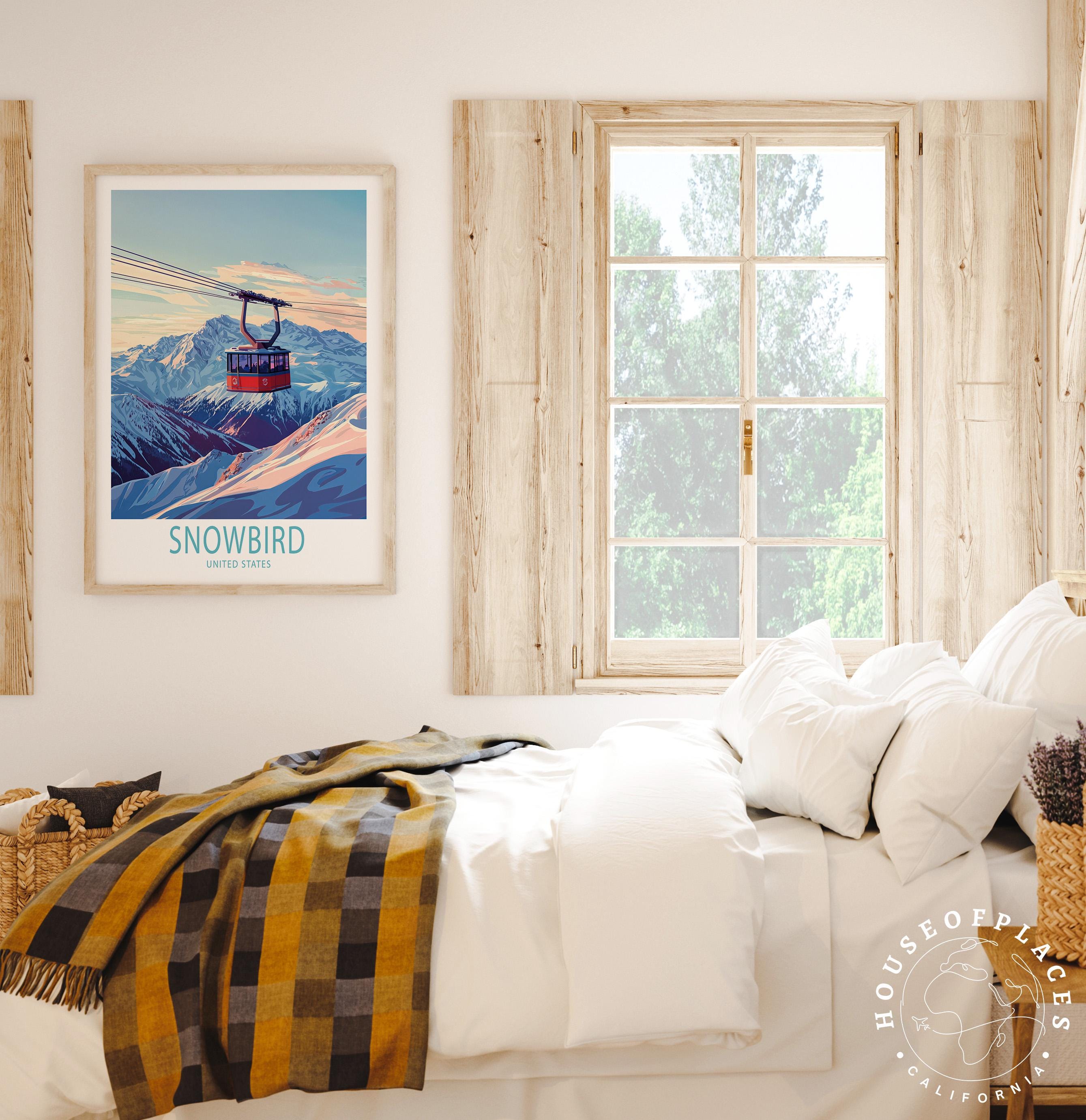 Snowbird United States Travel Wall Art, Utah Skiing Poster, Snowbird ...