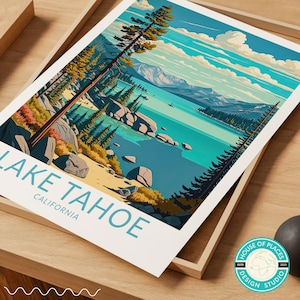 Lake Tahoe National Park Print Wall Art, Lake Tahoe Poster, Tahoe ...