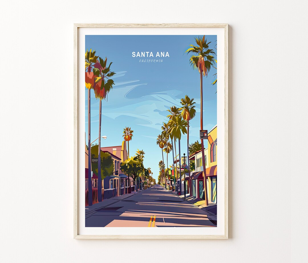 Santa Ana California City Poster, California Wall Decor, Santa Ana ...