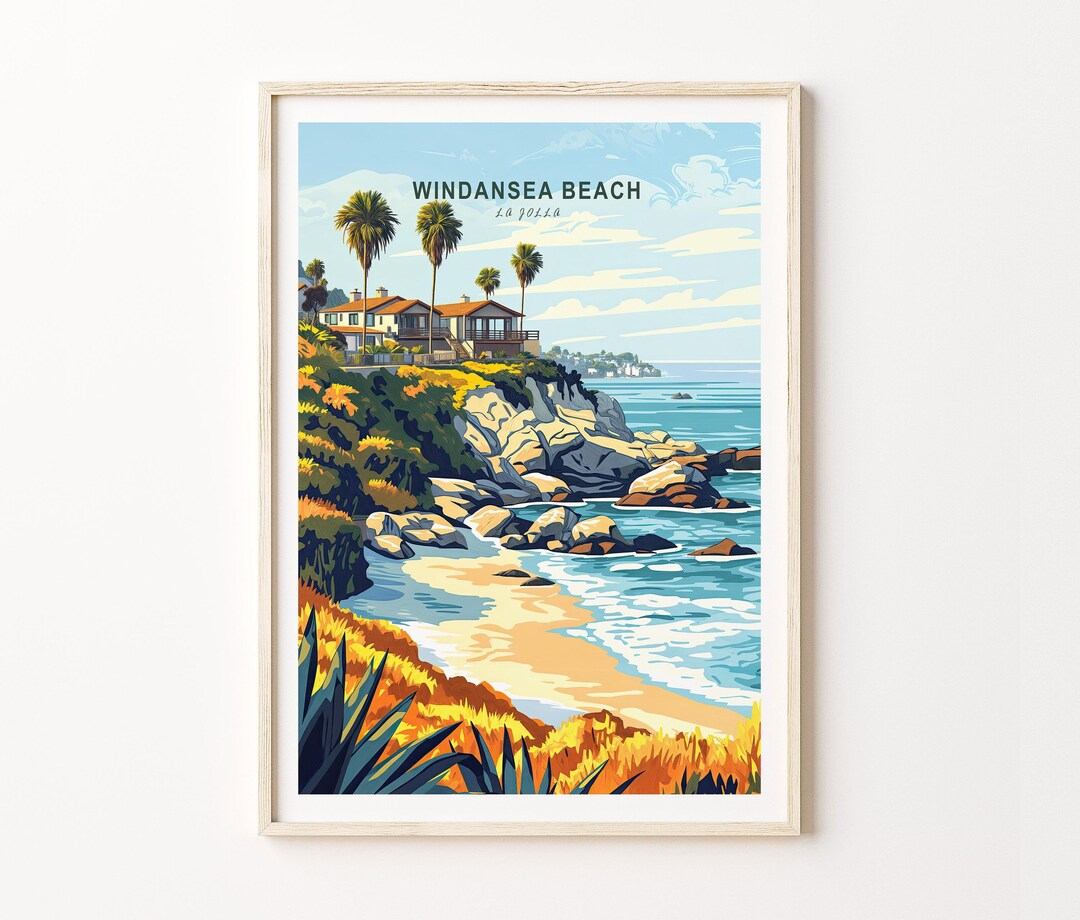 Windansea Beach California Poster, La Jolla Travel Wall Art, Windansea ...