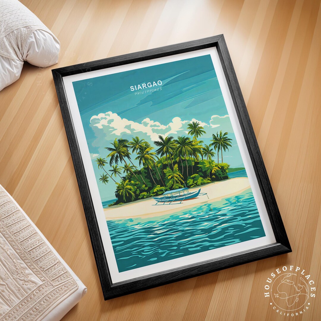 Siargao Philippines Travel Poster, Siargao Travel Wall Art, Philippines ...