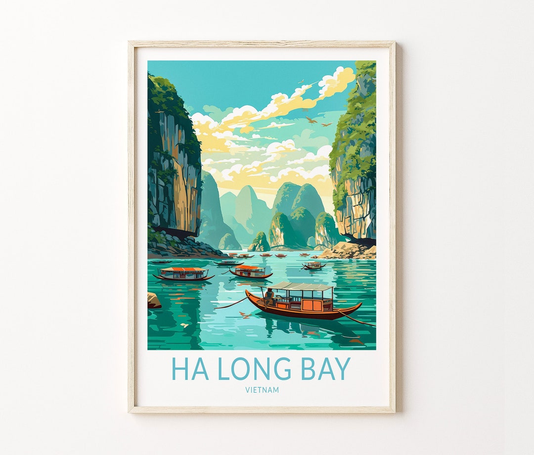 Ha Long Bay Vietnam Travel Print, Ha Long Bay Island Poster Print, Ha ...