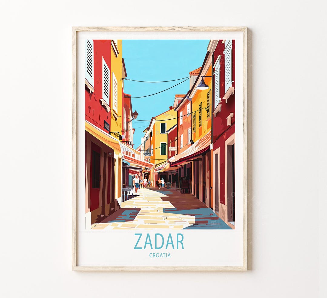 Zadar Croatia Travel Poster, Croatia Travel Wall Art, Zadar Travel ...
