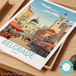Belgrade Travel Poster, Belgrade Serbia Travel Art Poster, Home Decor ...