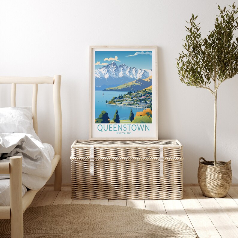 Queenstown New Zealand Print Wall Art, Queenstown Poster, Queenstown ...