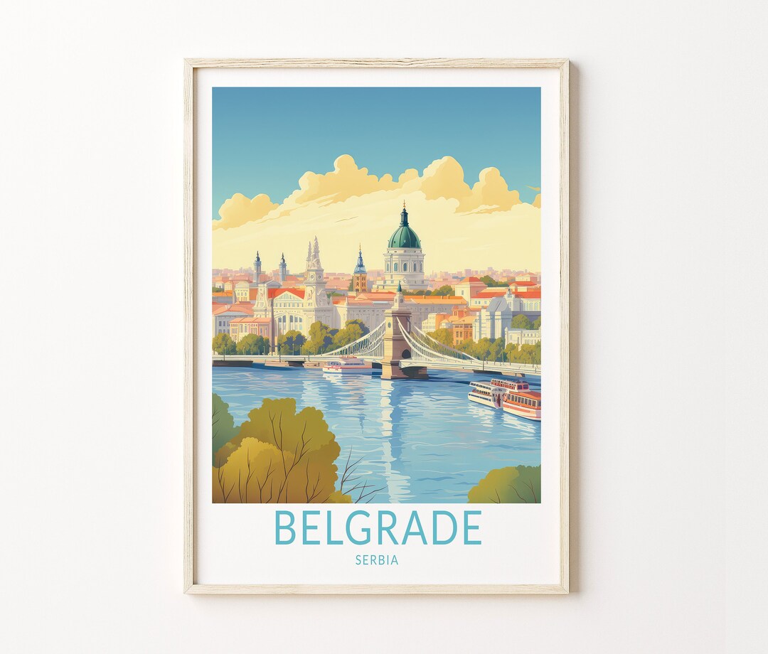 Belgrade Travel Poster, Belgrade Serbia Travel Art Poster, Home Decor ...