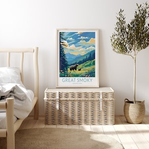 Great Smoky National Park Print Wall Art, Great Smoky Poster Print ...