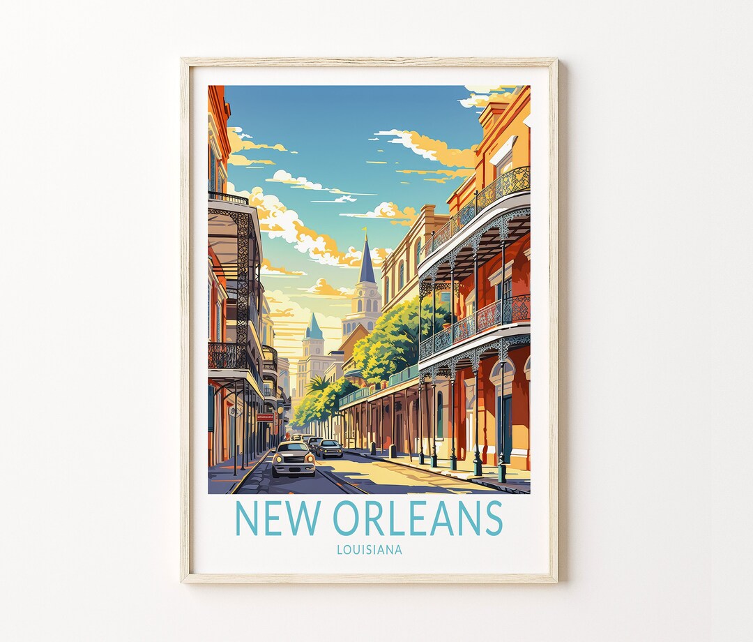 New Orleans Travel Poster, New Orleans Poster Print, New Orleans Custom ...