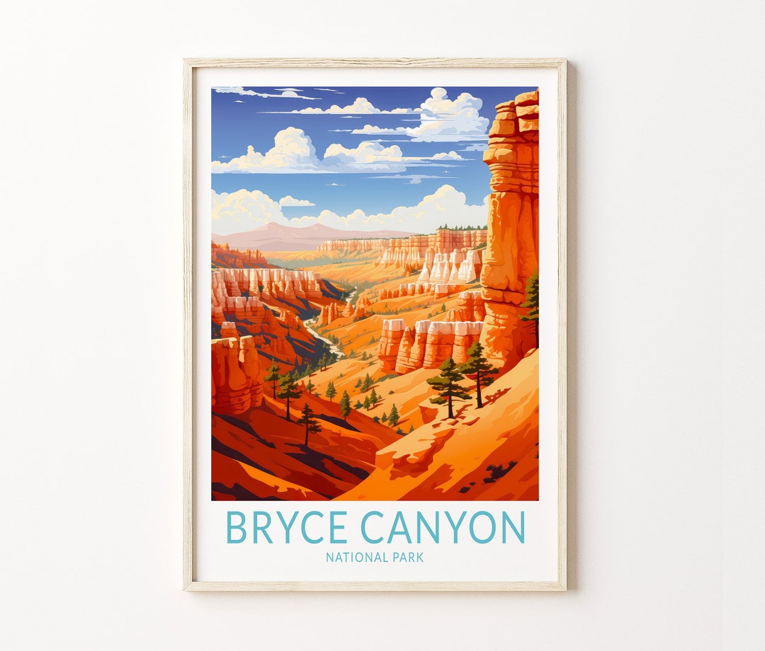 Bryce Canyon National Park Travel Print, Bryce Canyon National Park ...