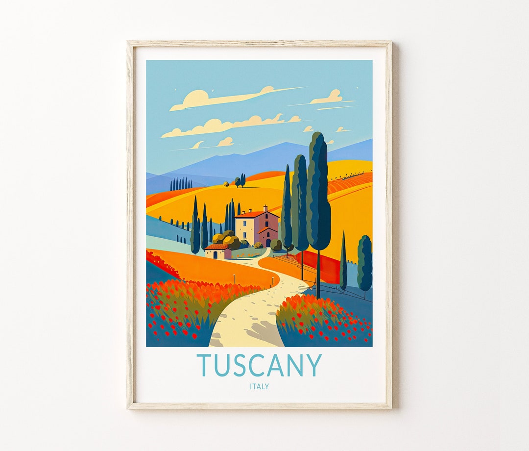 Tuscany Italy Print Wall Art, Tuscany Poster, Italy Tuscany Wall Art ...