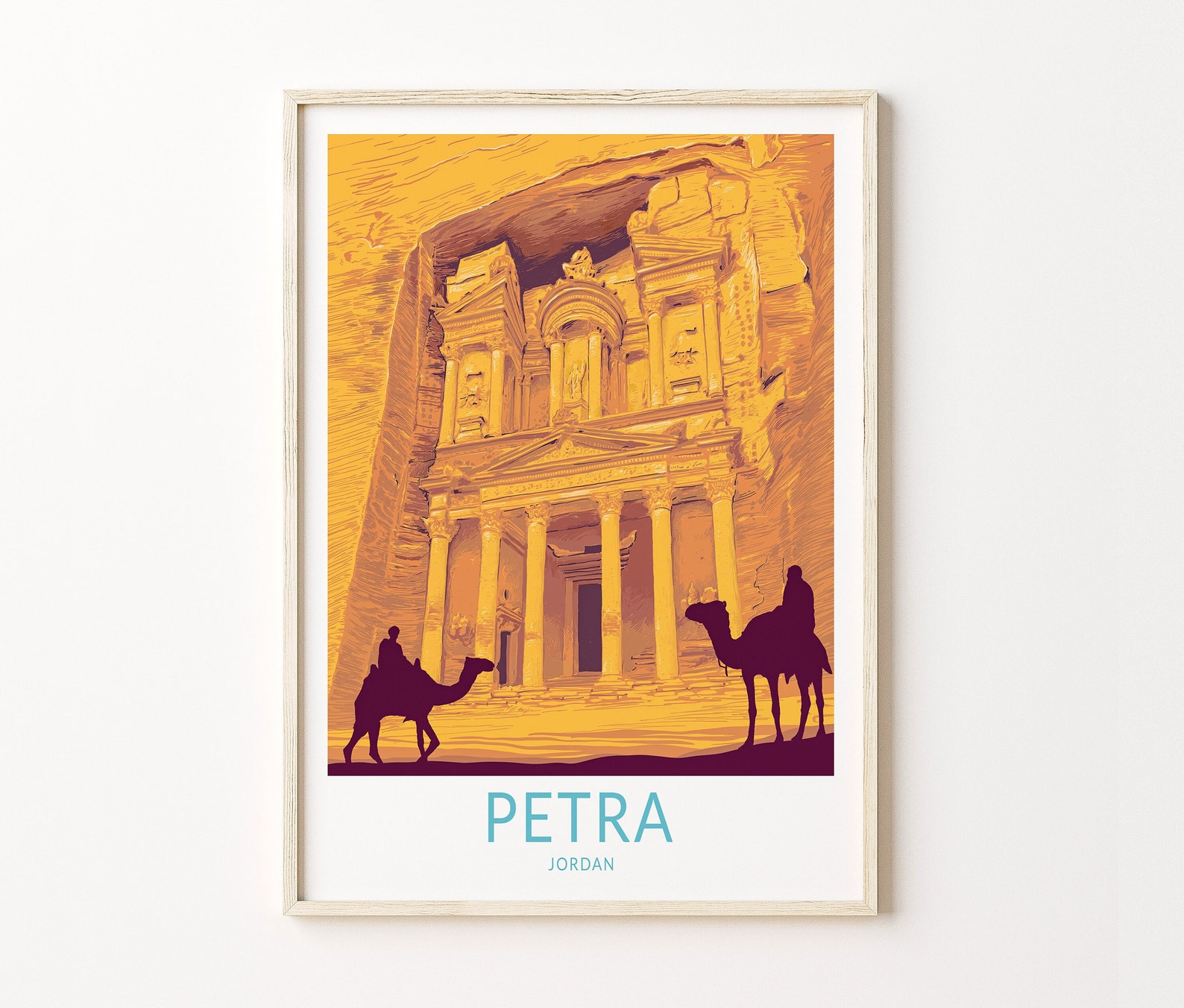 Petra Jordan Travel Print, Petra Poster Print, Petra the Treasury Wall ...