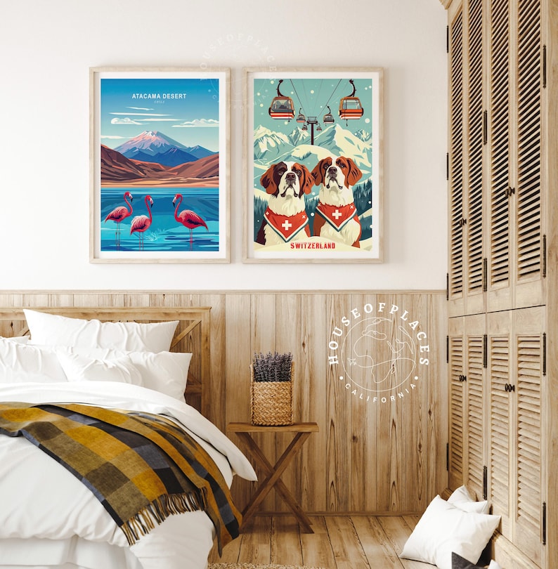 South America Atacama Desert Travel Poster, Chile Desert Print, Atacama ...