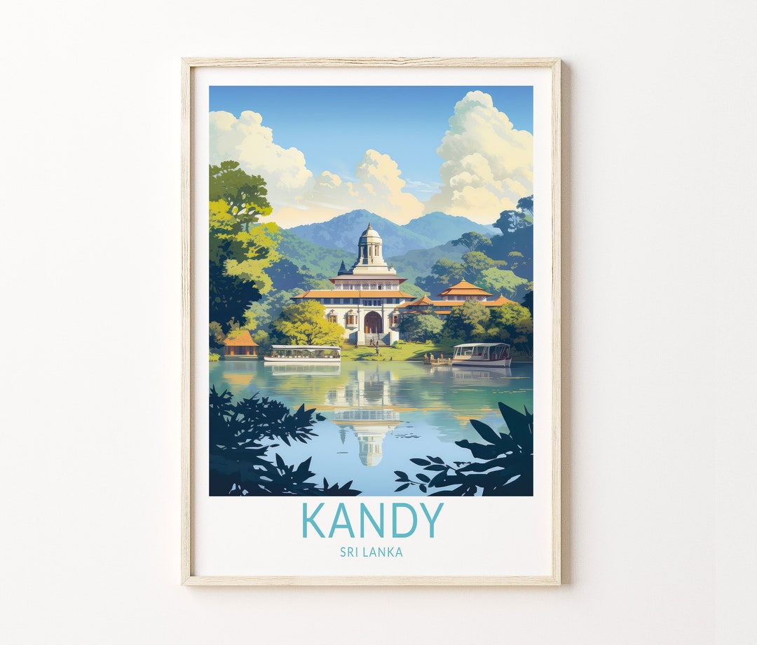Kandy Sri Lanka Travel Poster, Kandy Sri Lanka Poster Print, Colombo ...