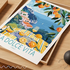 La Dolce Vita Italy Print, Italy Lemons Poster, La Dolce Vita Coast ...